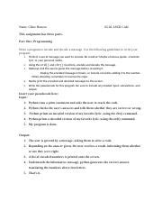 ASCII Code Program Encode Decode Crack Message Course Hero