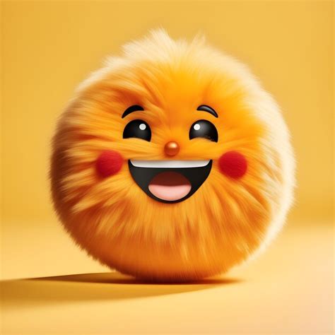 Premium Ai Image Irresistibly Cute Fluffy Emoji Heartwarming Fluffy