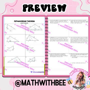 Honors Geometry Pythagorean Theorem And Distance Formula BUNDLE