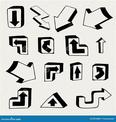 Arrows And Lines Stock Vector Illustration Of Pencil 65518084