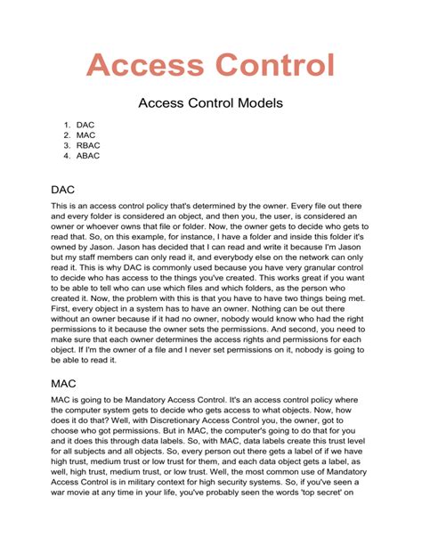 access control