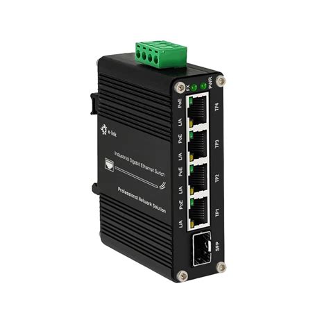 Buy Mini Industrial 4 Port 10 100 1000mbps Gigabit Ethernet Poe