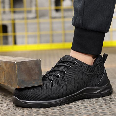 Badu Bg Мъжки предпазни обувки Ботуши със стоманени пръсти Противопробивни против удари Леки