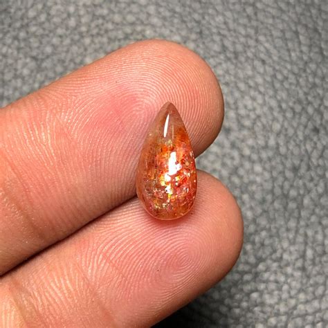 Confetti Sunstone Cabochon Pear Cabochon14x7x5 Mm3 Ctsa