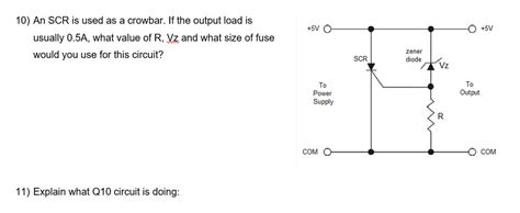 solved 10 an scr is used as a crowbar if the output load