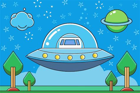 Premium Vector Spaceship Background Is Tree