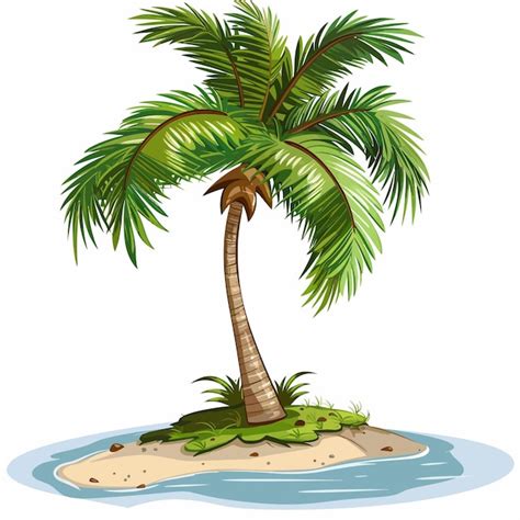 Beach Palm Tree Clip Art Vectors And Illustrations For Free Download