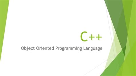 Object Oriented Programming C Ppt