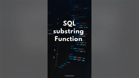 ️ Sql Substring Function Extracting Parts Of A String 🔍 Youtube