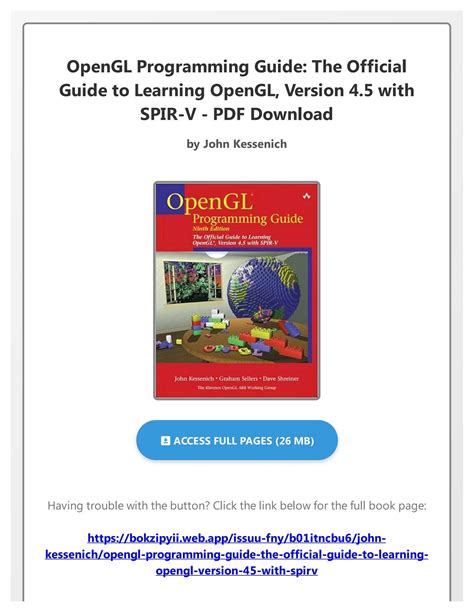 Ebook Opengl Programming Guide The Official Guide To Learning Opengl