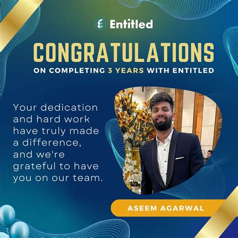 Congratulations To Aseem Agarwal For Marking 3 Incredible Years At