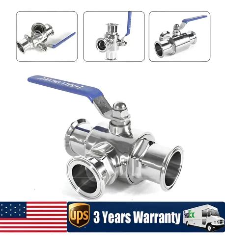 2 51 Sanitary 3 Way Ball Valve Tri Clamp Connection S Yyb Mercadolibre