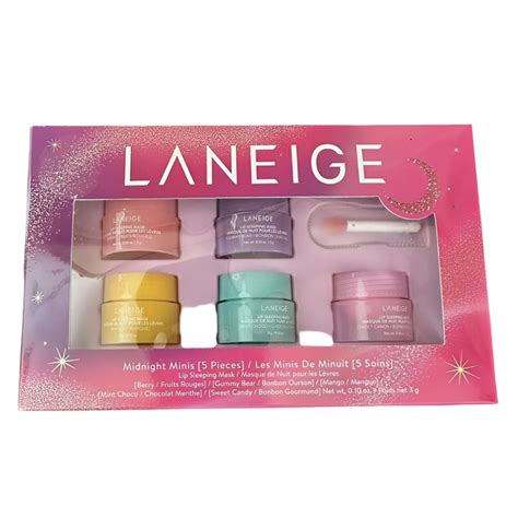 Laneige Midnight Minis Set Lip Sleeping Mask 5 Pcs Bare Face Beauty