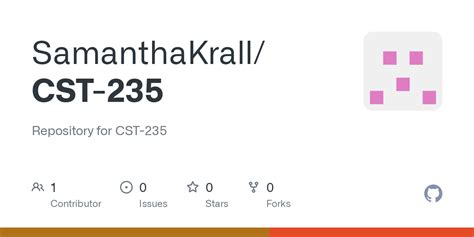 Github Samanthakrall Cst 235 Repository For Cst 235
