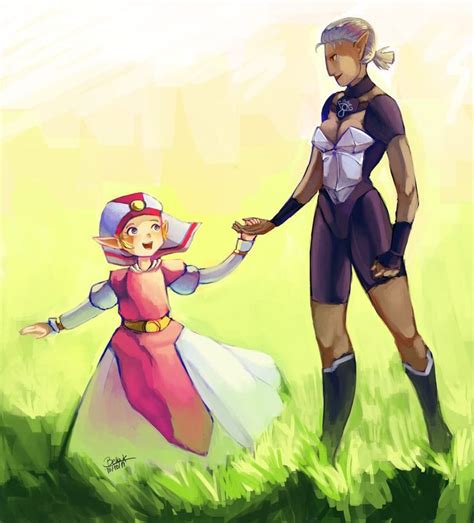 Zelda And Impa In Happier Times Legend Of Zelda Legend Princess Zelda
