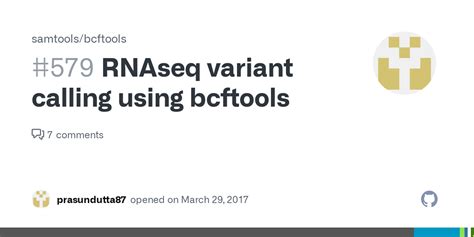 Rnaseq Variant Calling Using Bcftools · Issue 579 · Samtoolsbcftools