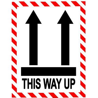 This Way Up Arrows Labels Stickers