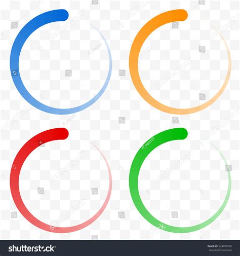 Preloader Buffer Shapes Symbols Fading Transparent Stock Vector Royalty Free