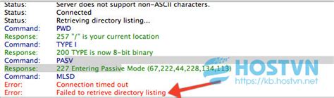 Khắc Phục Failed To Retrieve Directory Listing Với Filezilla Tài