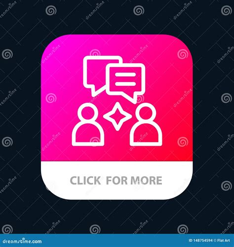 Man Group Chatting Mobile App Button Android And Ios Line Version