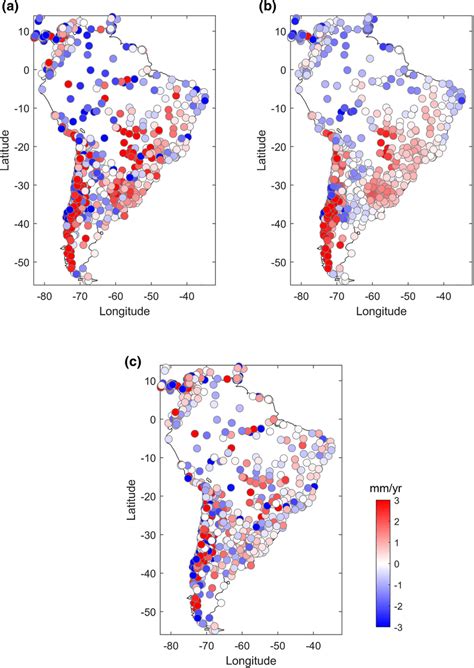 Spatial Filtering Result For Gnss Vertical Velocities In The South