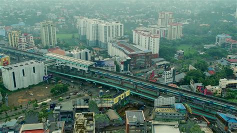 Premium Stock Video Kochi City Aerial View Edappally Junction Is An