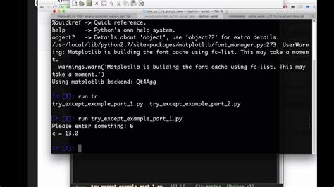 Advanced Python 1 Tryexcept And Assert Youtube