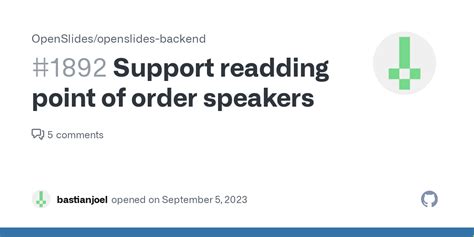 Support Readding Point Of Order Speakers Issue Openslides Openslides Backend Github
