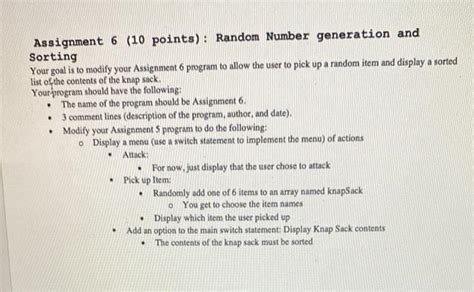 solved assignment 6 10 points random number generation