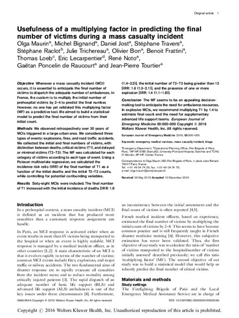 Pdf Usefulness Of A Multiplying Factor In Predicting The Final Number