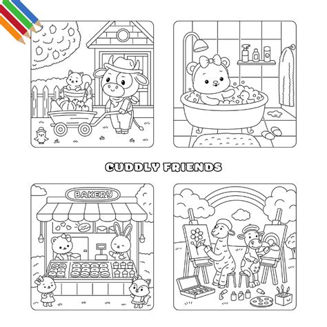 30 Cuddly Friends Coloring Pages Free Printables Pdf
