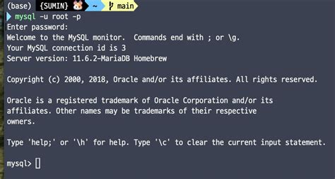 데이터베이스 개념 및 실습 mariadb 설치 및 환경 설정 mac