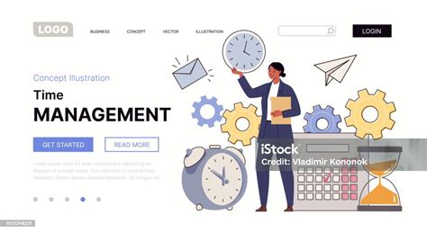 Organisasi Mandiri Manajemen Waktu Yang Efektif Ilustrasi Stok Unduh