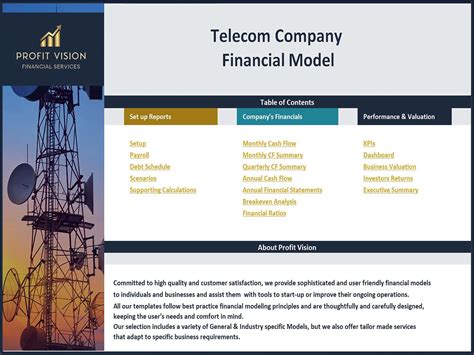 Telecom Company 10 Year Financial Model Efinancialmodels