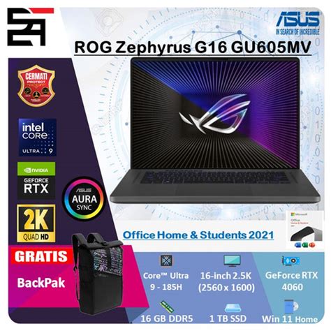 Jual Asus Rog Zephyrus G Gu Mv Ultra H Gb Tb Ssd Rtx Gb K Oled Hz