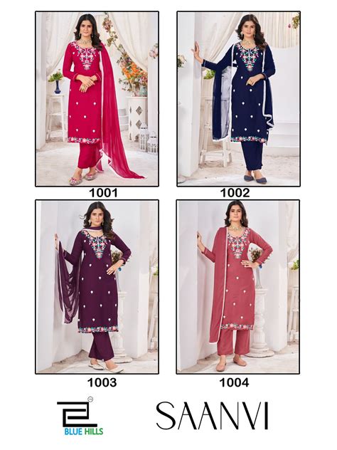 Blue Hills Saanvi Embroidery Kurti Bottom With Dupatta Collection