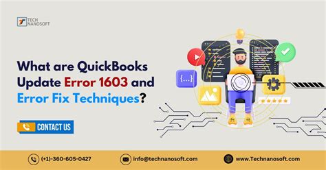 what are quickbooks update error 1603 and error fix techniques