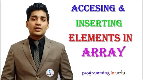 Accessing Elements Of Array Inserting Elements In Array Easy Code 4