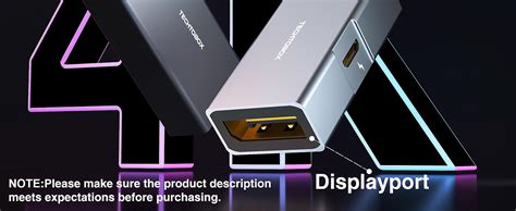 Techtobox Hdmi To Displayport Adapter 4k 60hz [2 Pack