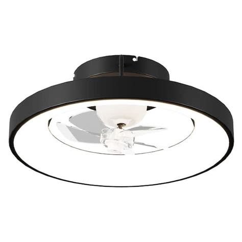 Tivleed 19 7 In Led Indoor Black Modern Style Recessed Ceiling Fan