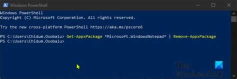Uninstall Notepad Using PowerShell Command Prompt Or Settings