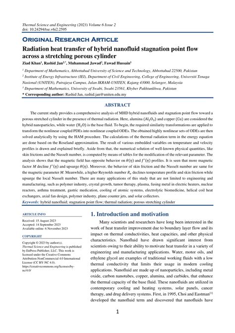 Pdf Radiation Heat Transfer Of Hybrid Nanofluid Stagnation Point Flow