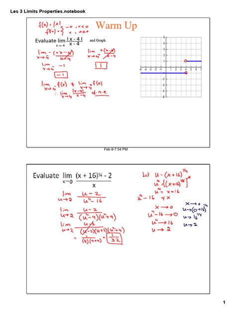 Lesson 3 Properties Of Limits Pdf Function Mathematics