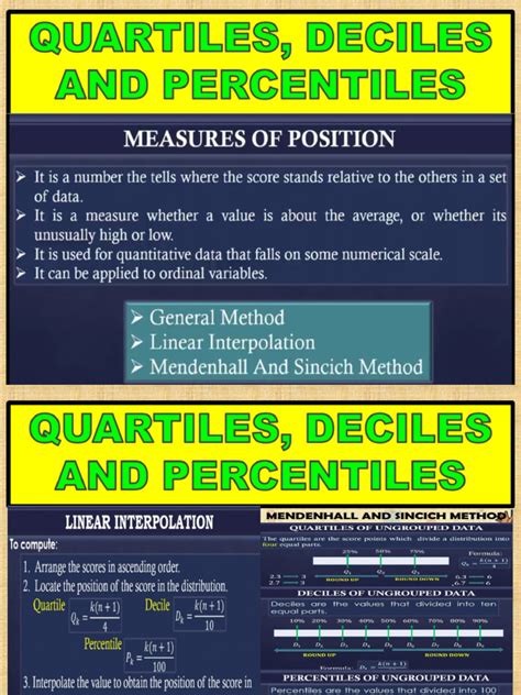 Quartile Deciles And Percentiles Pdf