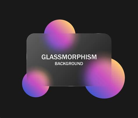 Premium Vector Gradient Glassmorphism Background With Blurred