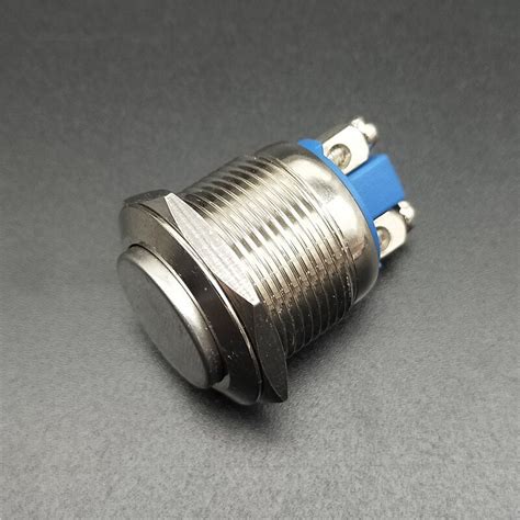 19mm Metal Push Button Switch Ip66 Nickel Plated B Vicedeal