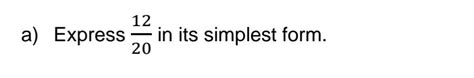 Solved A Express 2012 In Its Simplest Form