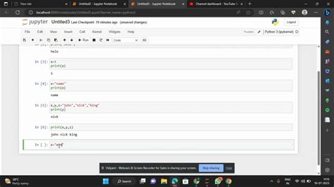 Starting With Python Printing Namesassigning Different Variable Names And Global Variable Youtube