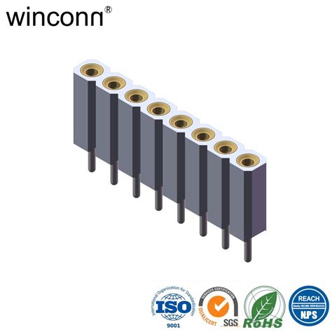 Female Ic Socket 2 54mm Single Row Straight Dip Type From China