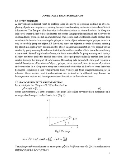 2nd Module Pdf Cartesian Coordinate System Kinematics